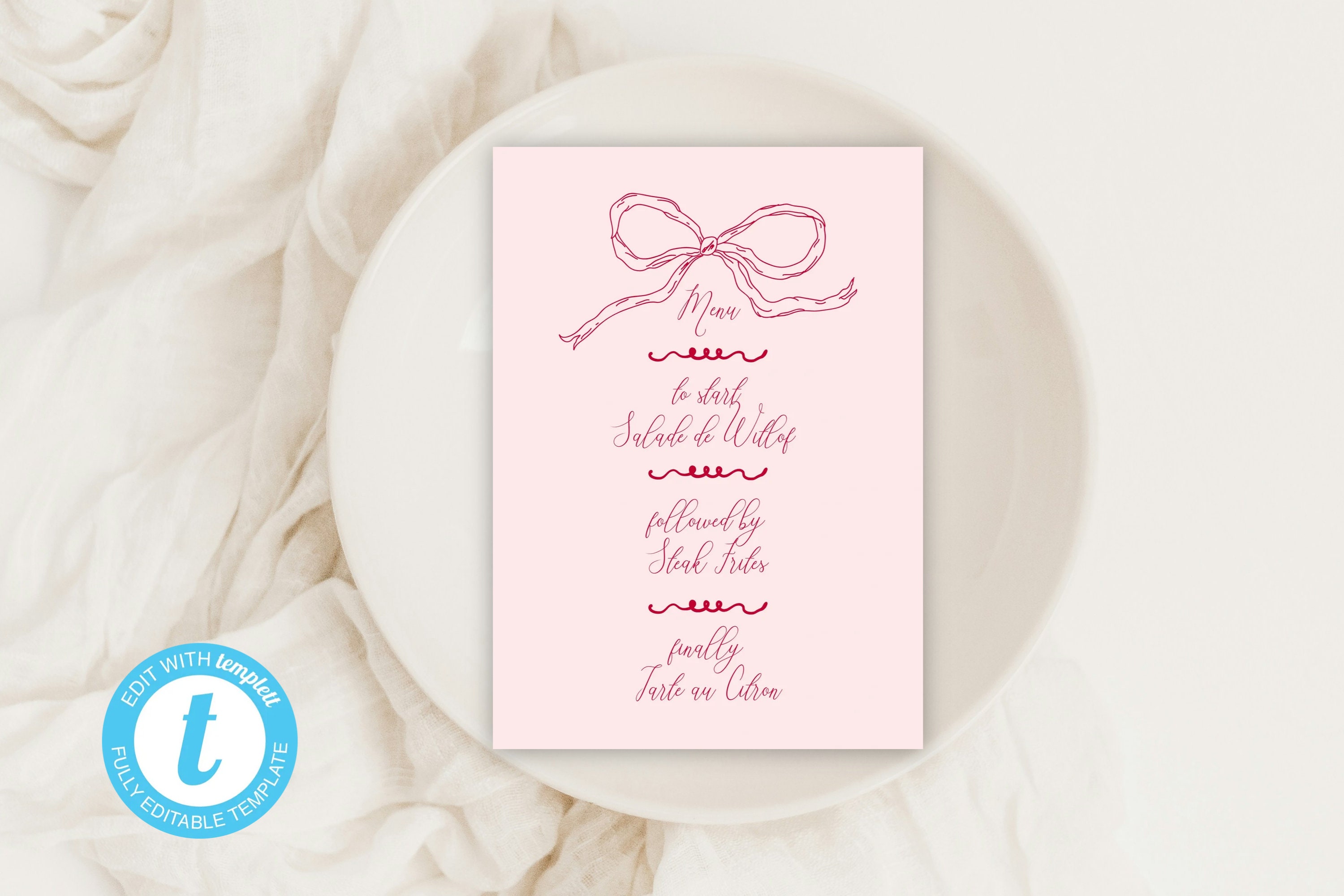 FULLY EDITABLE Whimsical Menu & Bar Sign Template - Etsy