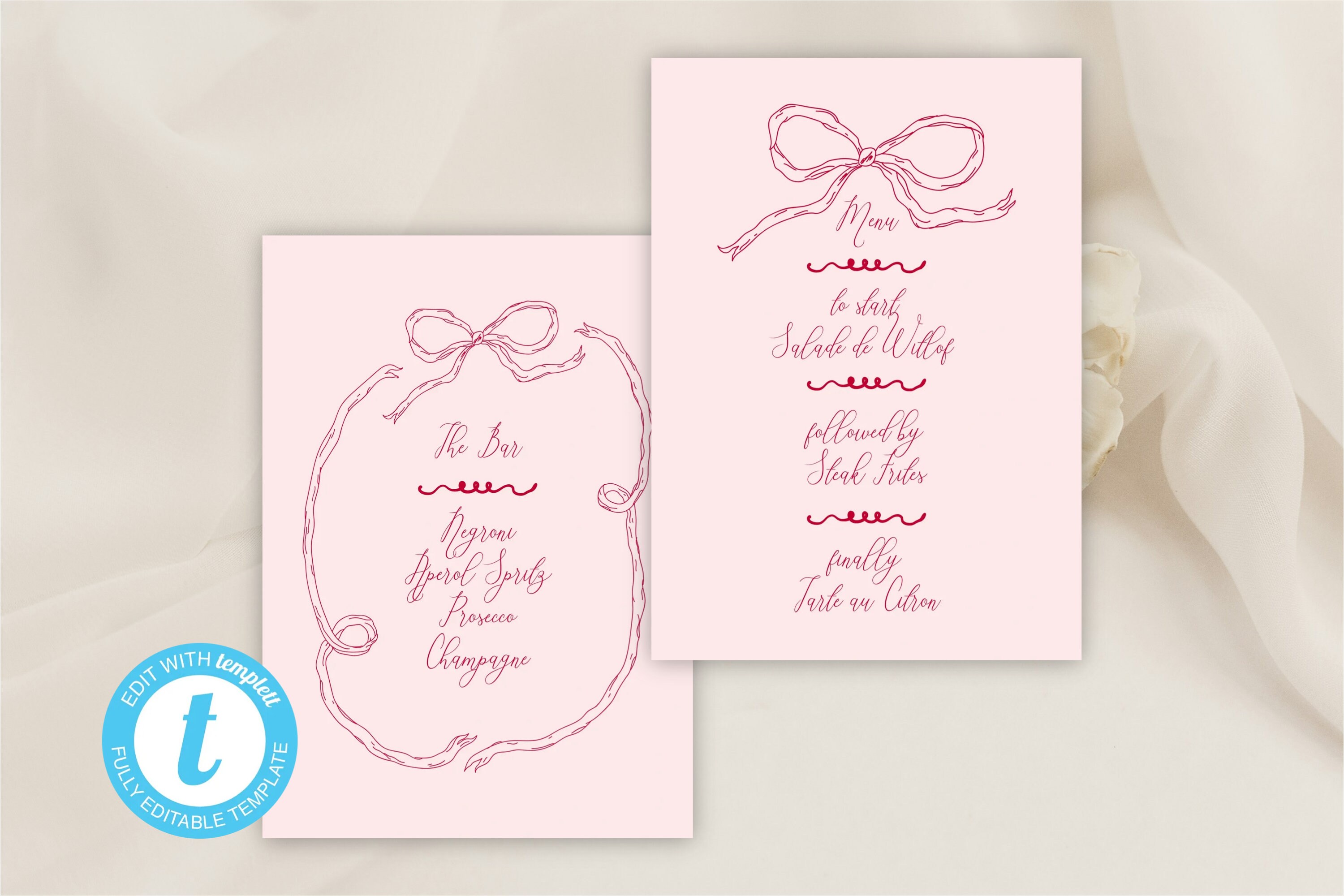 FULLY EDITABLE Whimsical Menu & Bar Sign Template - Etsy