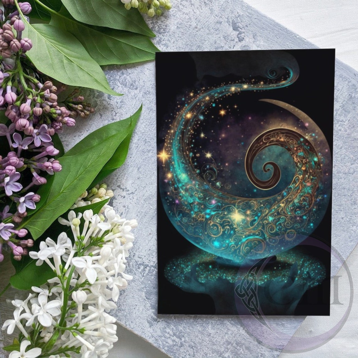 Magical Swirl Printable Card - Etsy