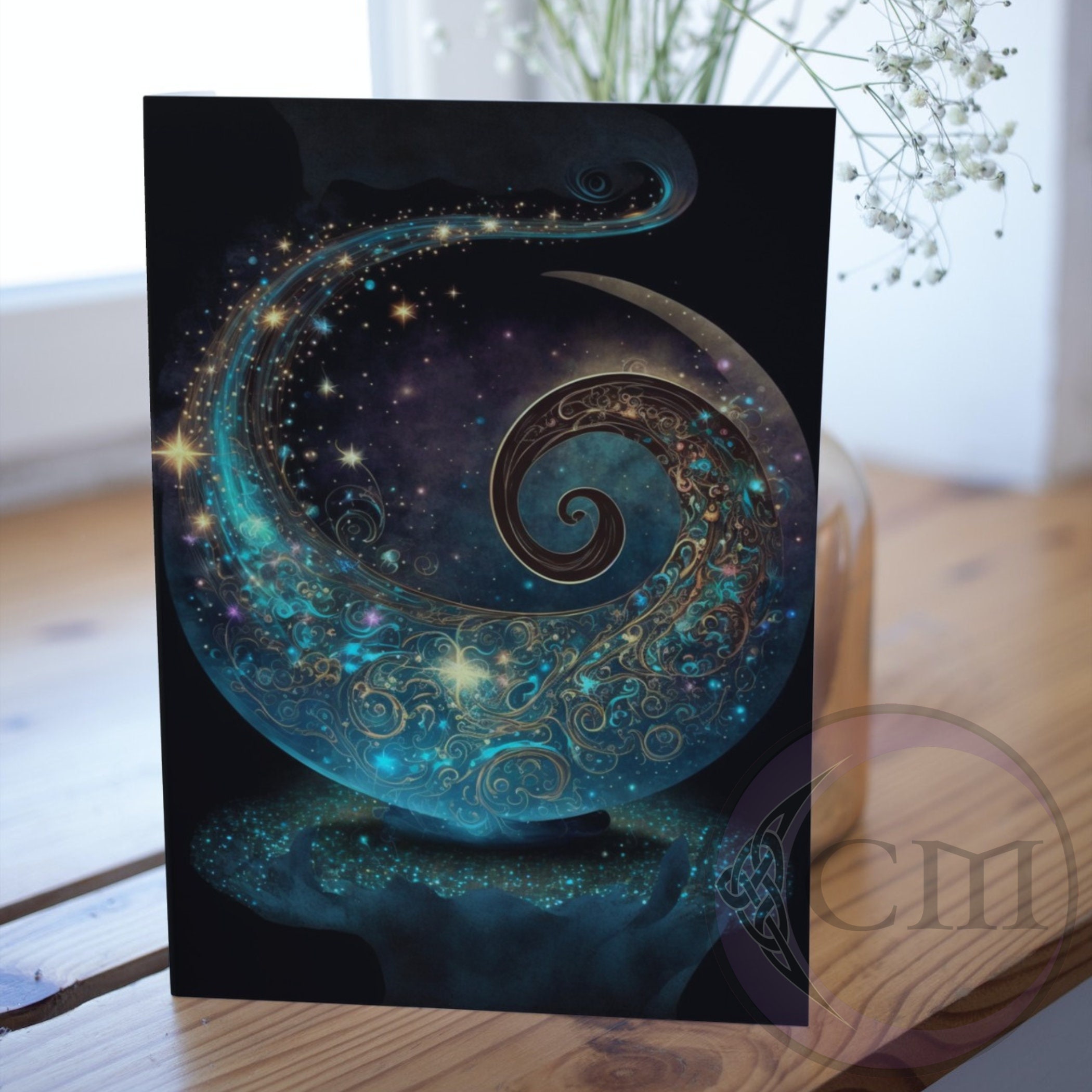 Magical Swirl Printable Card - Etsy