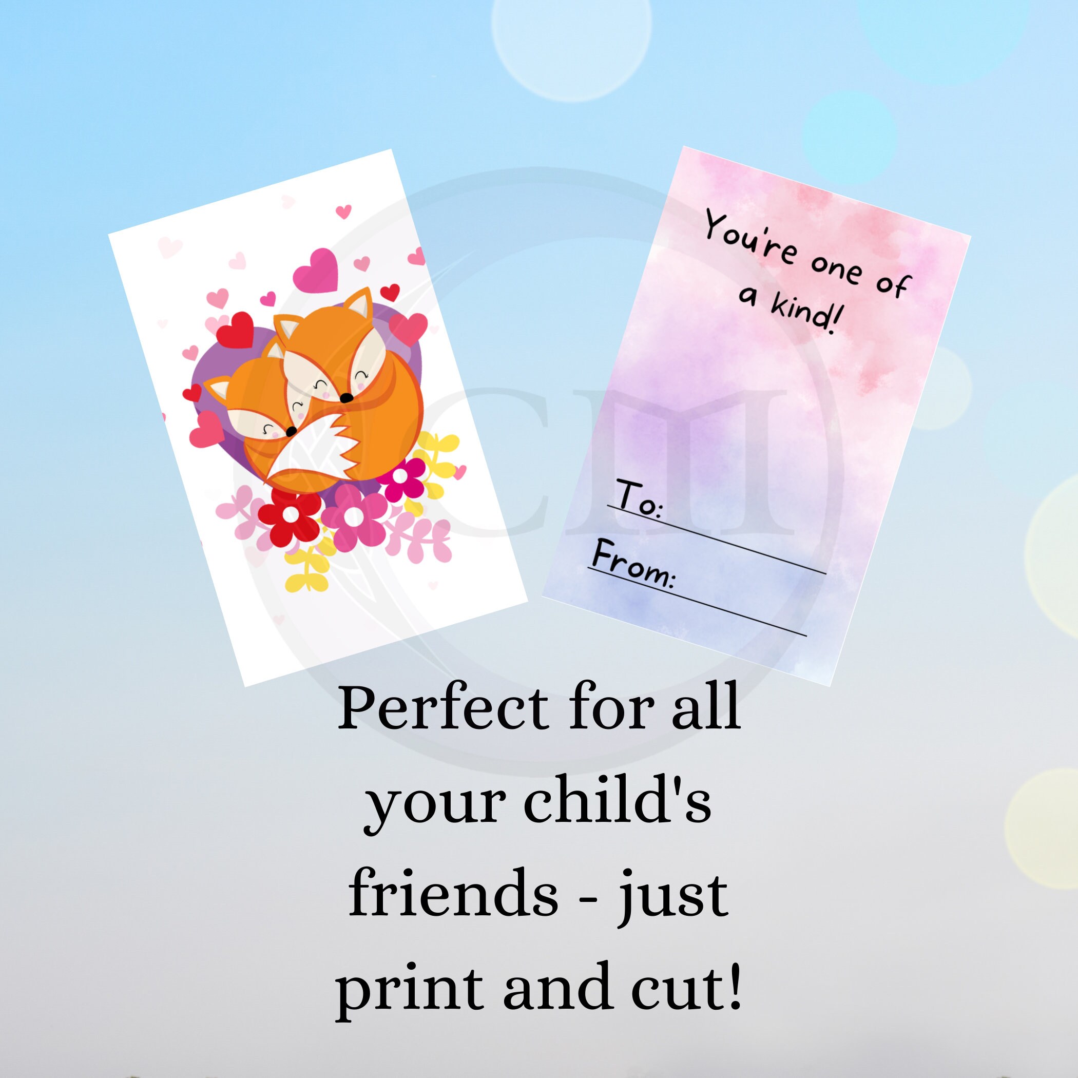 Forest Friends Children's Printable Valentine Cards - 16 Different ...