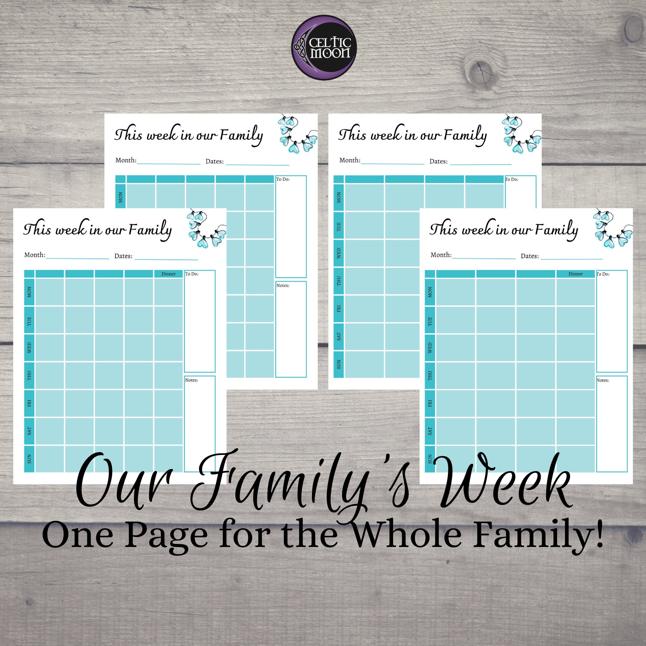 Our Family's Week Planner Printable, Letter Sized Pages (8.5 X 11 ...