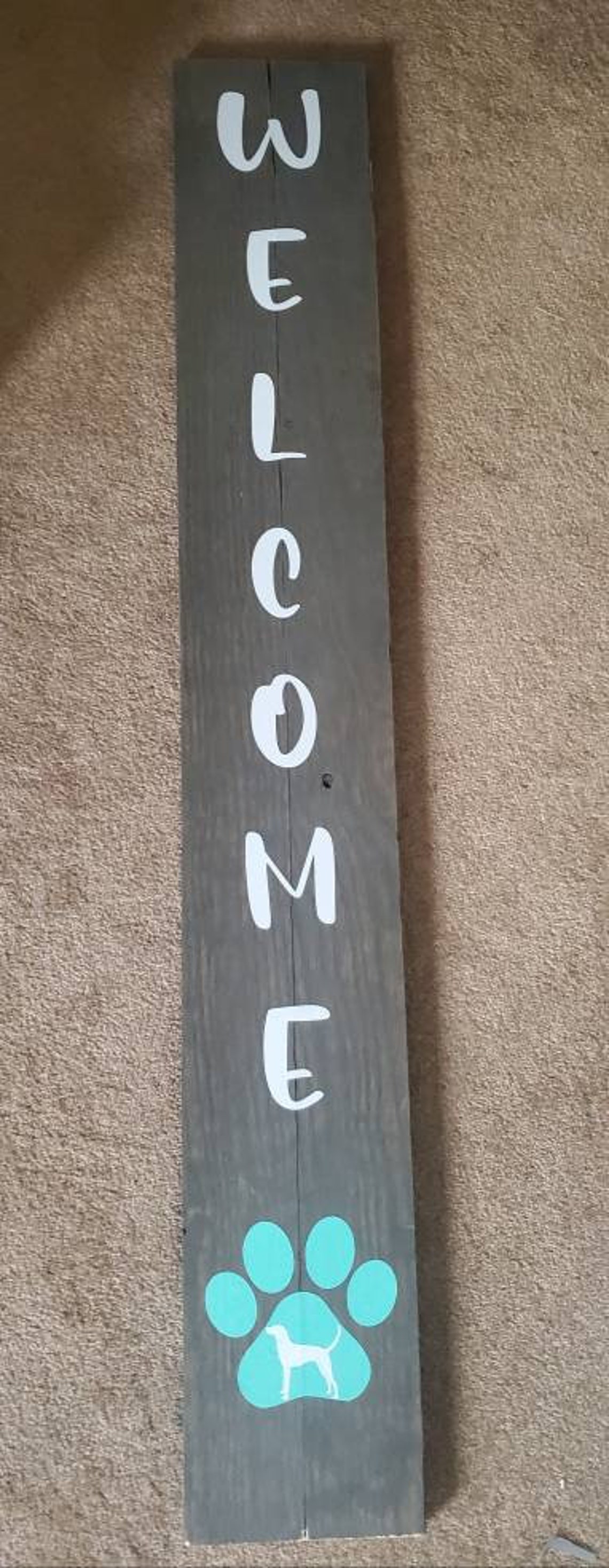 Paw Print Welcome Sign - Etsy