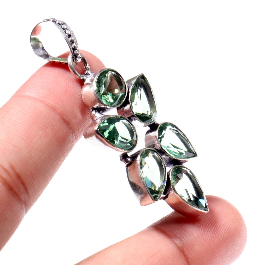 Peridot Quartz Gemstone Jewelry 925 Sterling Silver Peridot Quartz ...