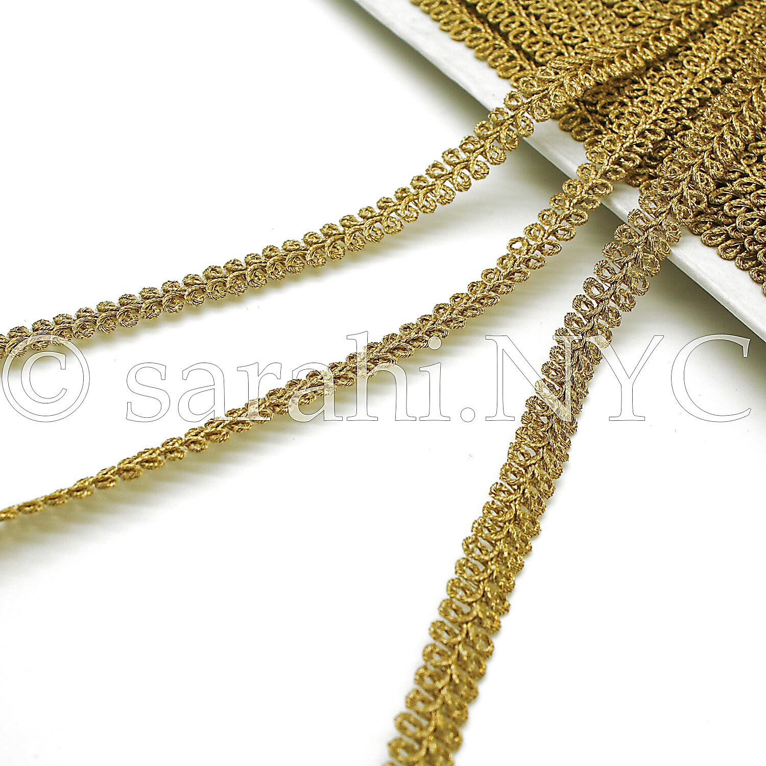 GOLD METALLIC SWIRL Trim, 1 Yard - Etsy