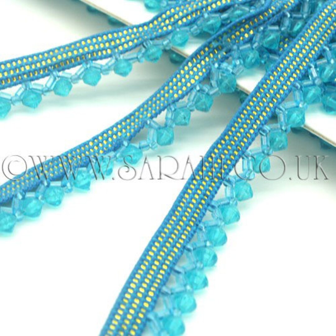 LIGHT BLUE BEADED Edging, 1 Yard - Etsy