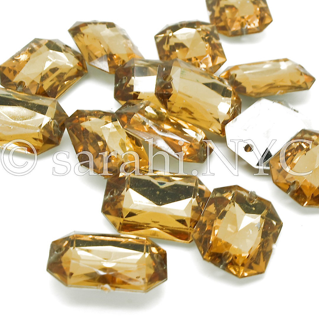 HONEY 25mm RECTANGLE Jewels Gems Rhinestones - Etsy
