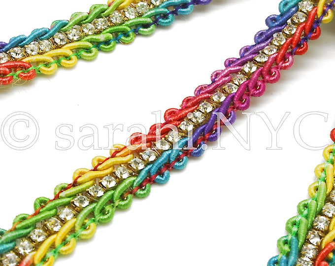 RAINBOW TRIM Multicolor Trim Multicolor Beaded Trim - Etsy