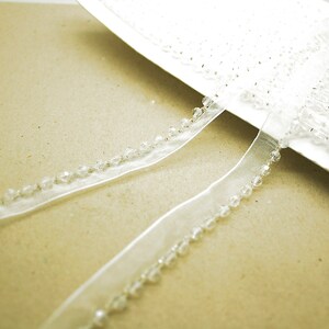 WHITE BEADED Trim With Beads Beaded Edging - Etsy