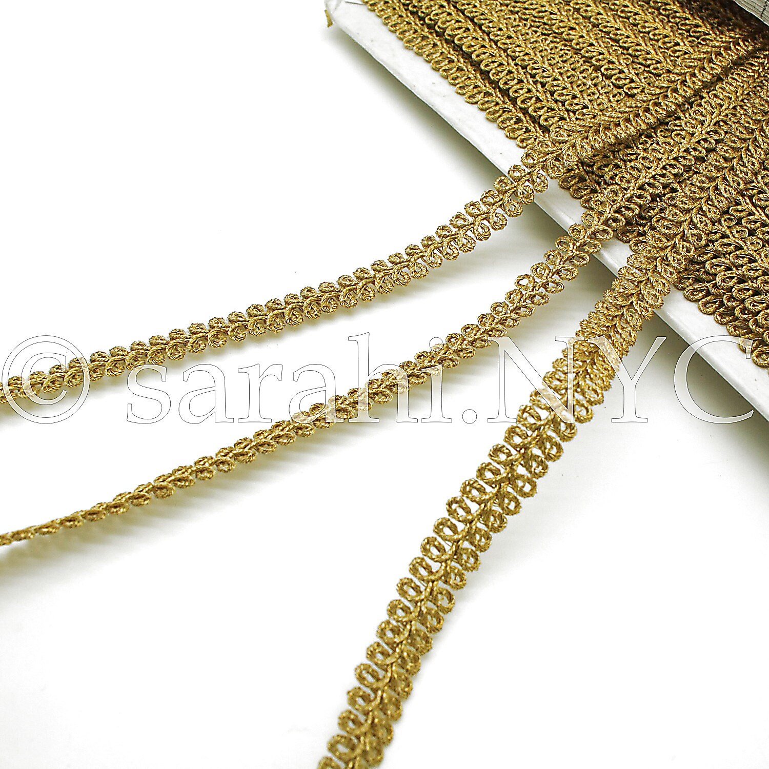 GOLD METALLIC SWIRL Trim, 1 Yard - Etsy