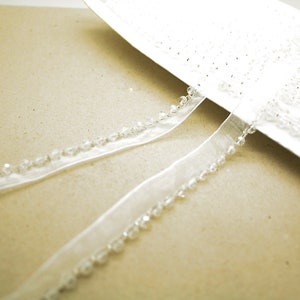 WHITE BEADED Trim With Beads Beaded Edging - Etsy
