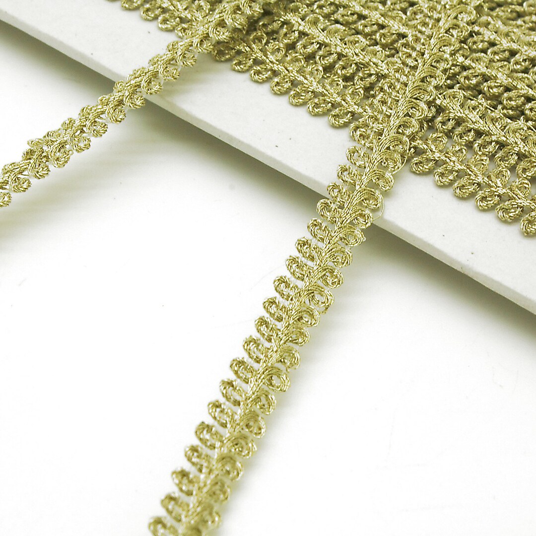 GOLD METALLIC SWIRL Trim, 1 Yard - Etsy