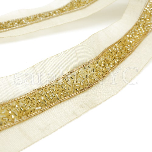 Heavy Beading Trim Bugle Bead Trim Beading Trimming Belt by - Etsy