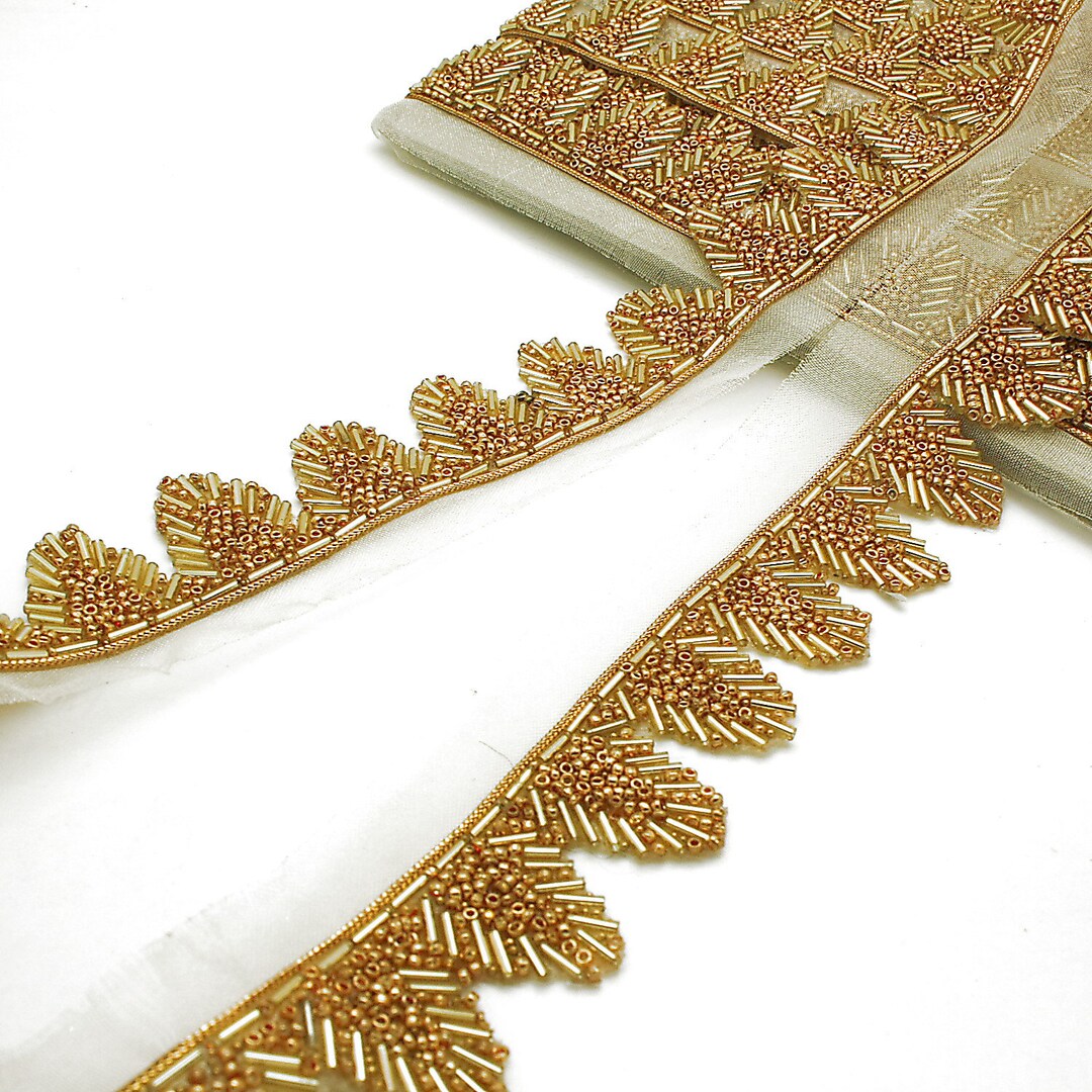GOLD BEADED EDGING Trim - Etsy