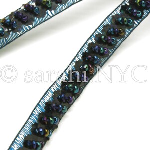 Navy BLUE BEADED TRIM - Etsy