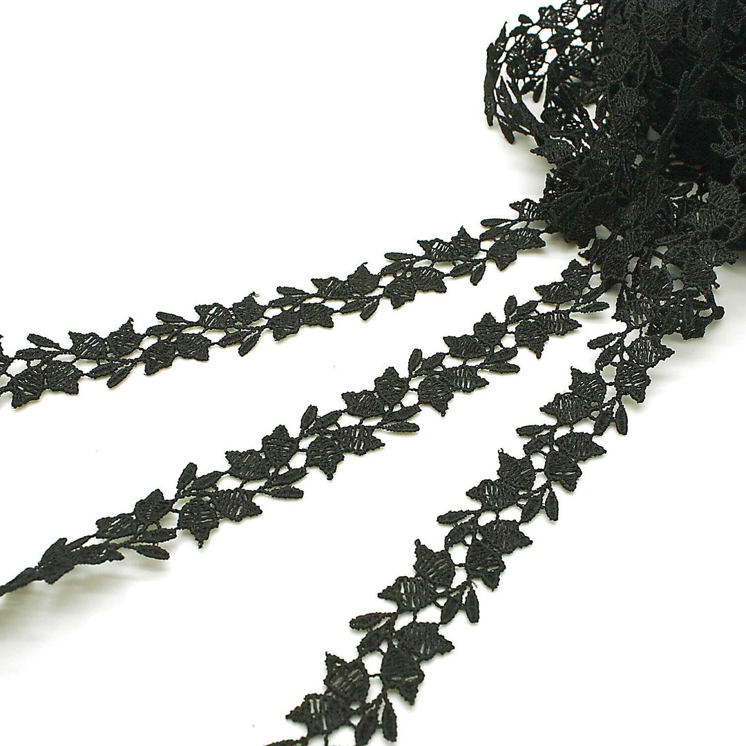 THIN BLACK LACE Trim - Etsy