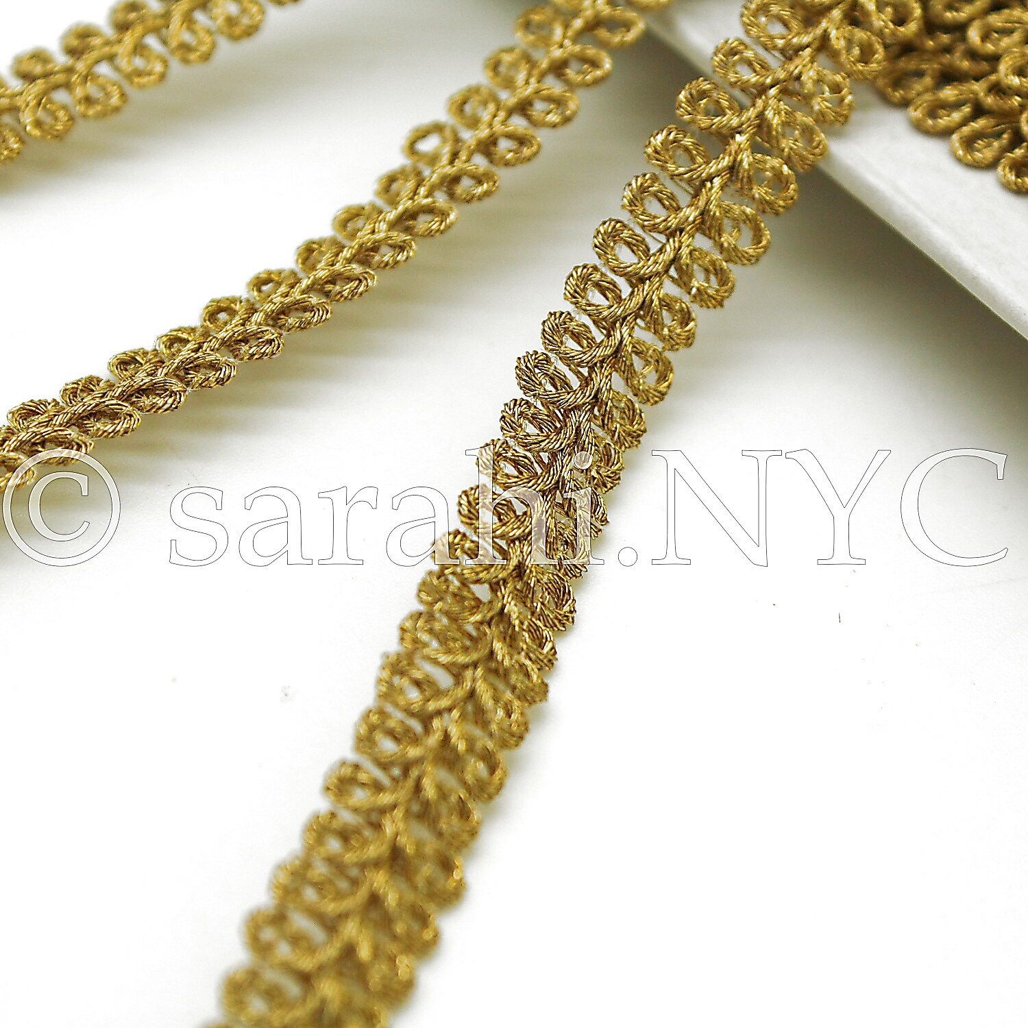 GOLD METALLIC SWIRL Trim, 1 Yard - Etsy