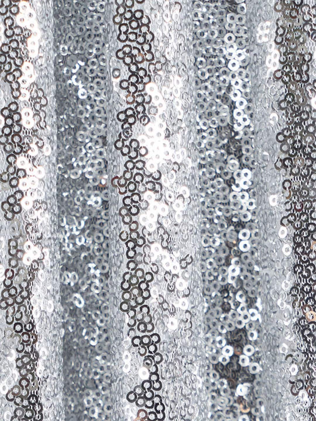 SILVER SEQUIN Fabric - Etsy
