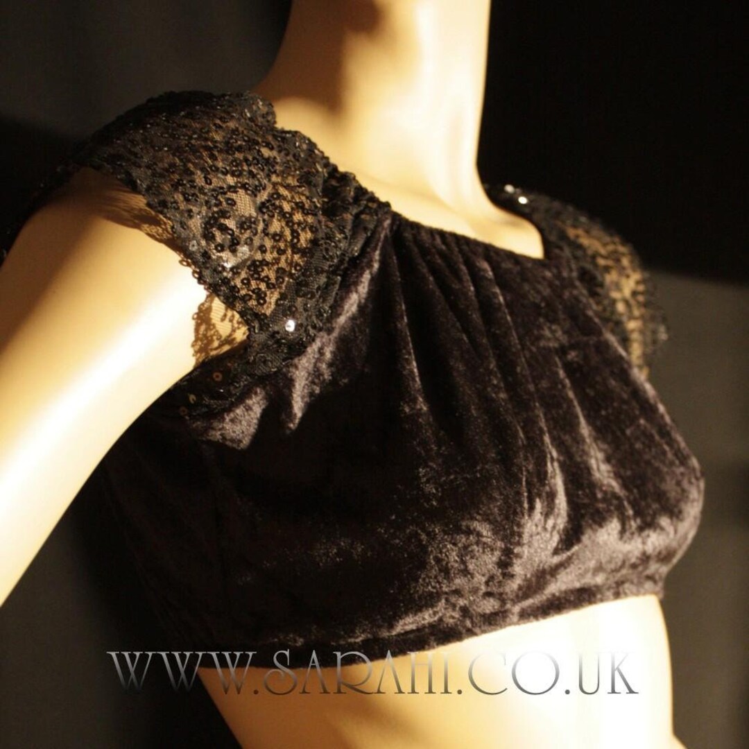 BLACK Gypsy BELLY DANCE Costume,crop Top - Etsy