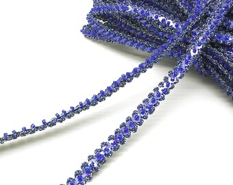 Sapphire Royal Blue Beaded Trim for Lyrical Dance, Garments, Costume ...