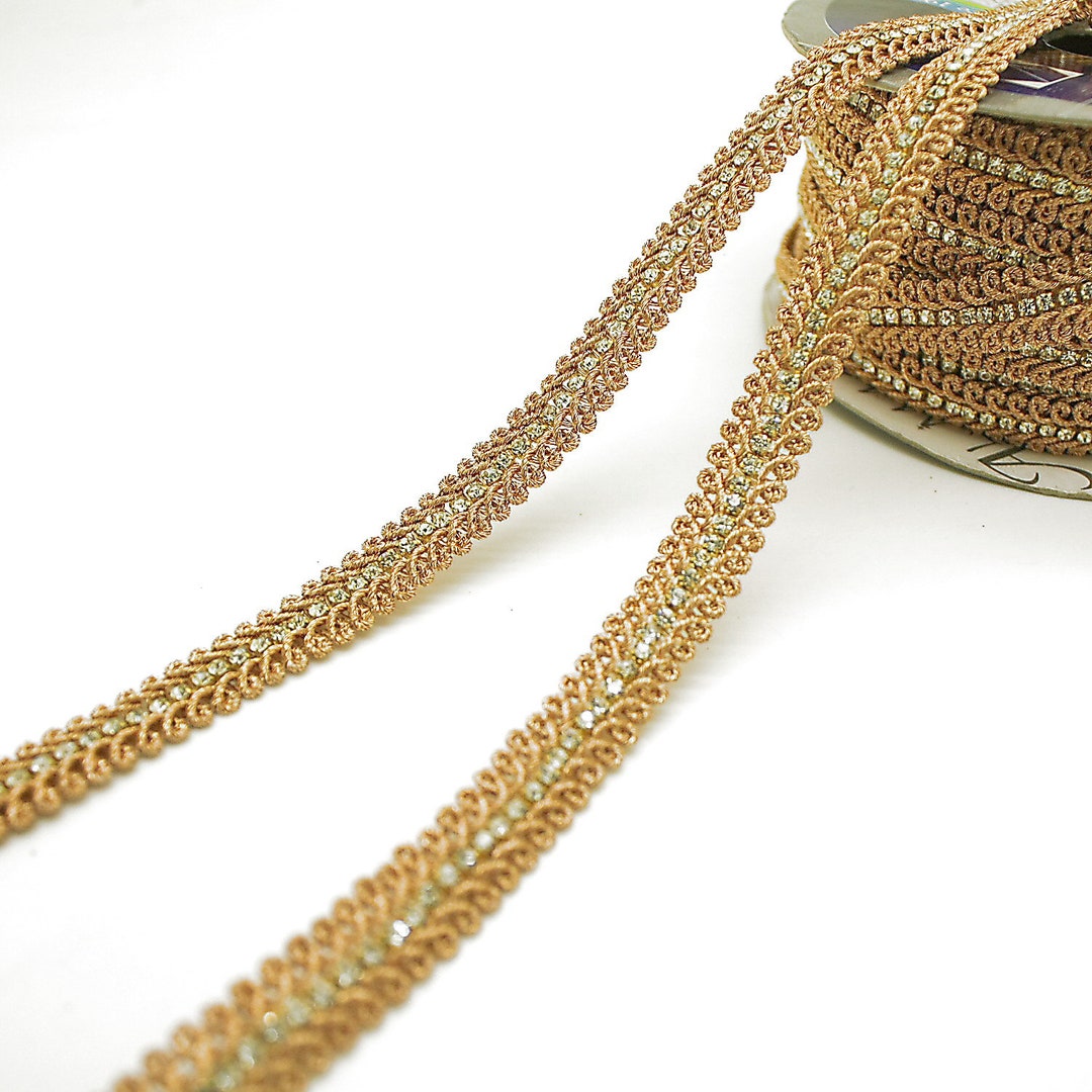 GOLD RHINESTONE SWIRL Trim - Etsy