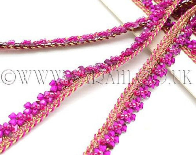 PINK CERISE FLORAL Edging Trim - Etsy