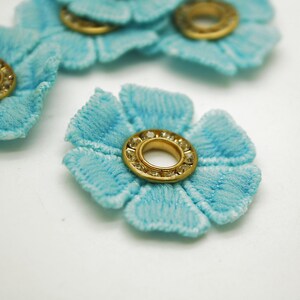 10 BLUE FLOWERS Applique, Motif Patch - Etsy