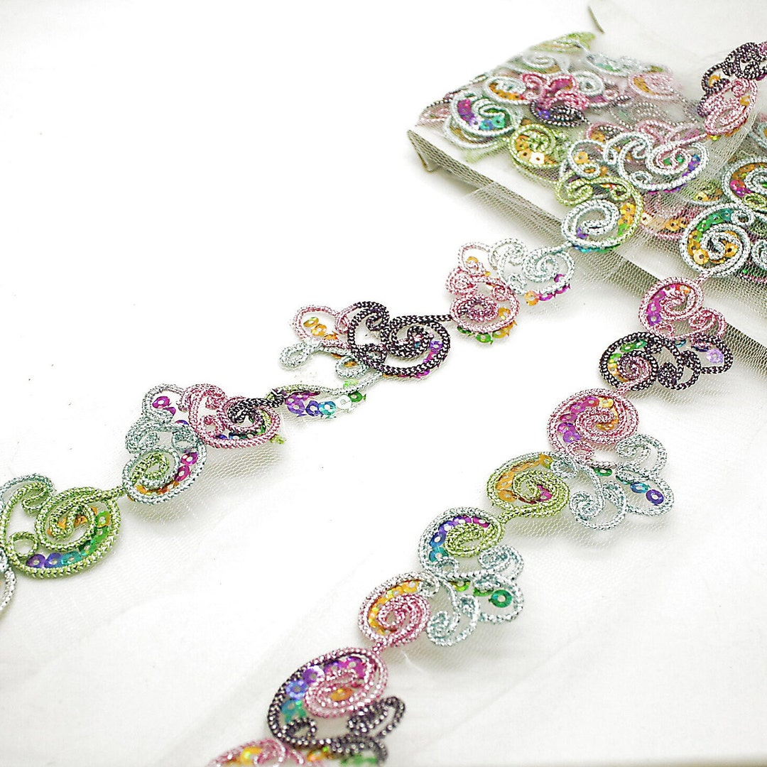 MULTICOLOR FLORAL Net Trim - Etsy