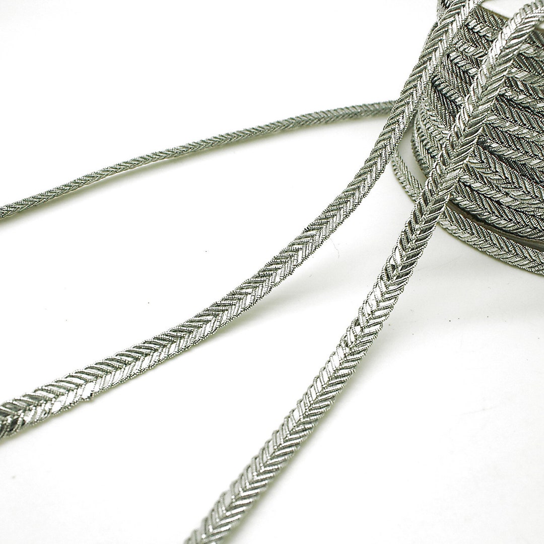 SILVER METALLIC SWIRL Trim, 1 Yard - Etsy