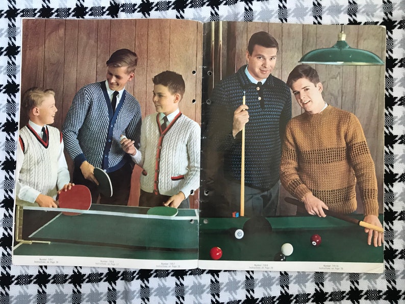 1960s Columbia-minerva Fashions for Men & Boys Pattern Booklet Knitting ...