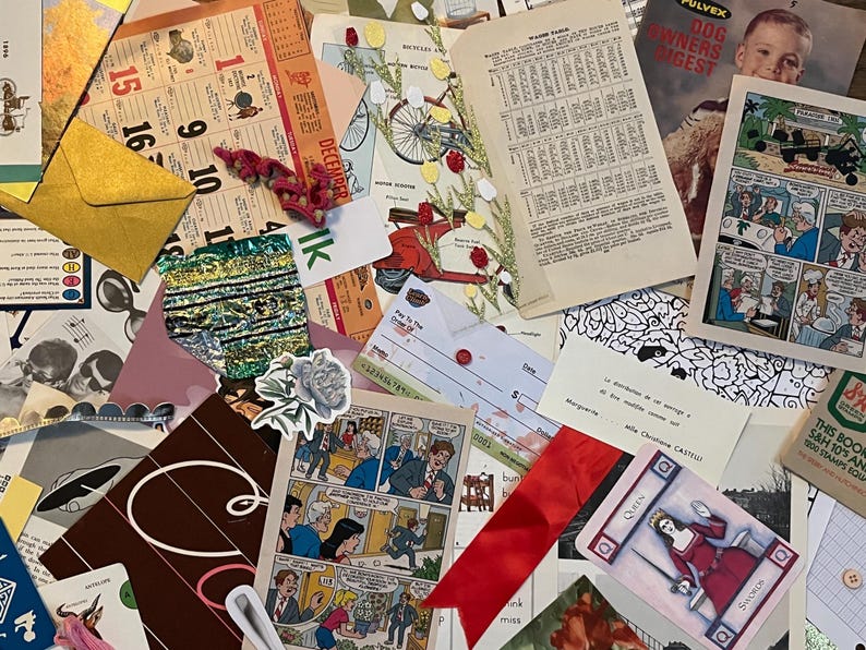 Choose Your Theme Collage Pack Ephemera Mystery Mix: Junk Journaling ...