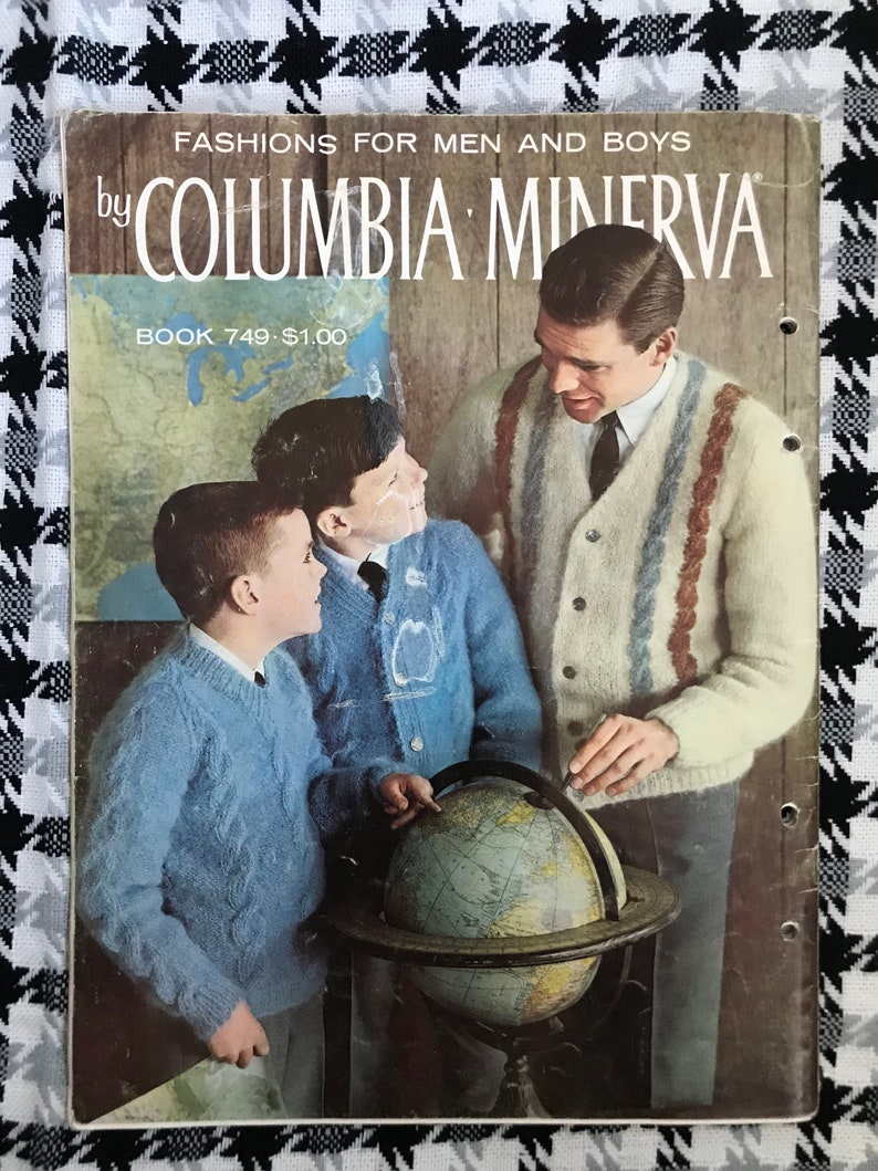 1960s Columbia-minerva Fashions for Men & Boys Pattern Booklet Knitting ...