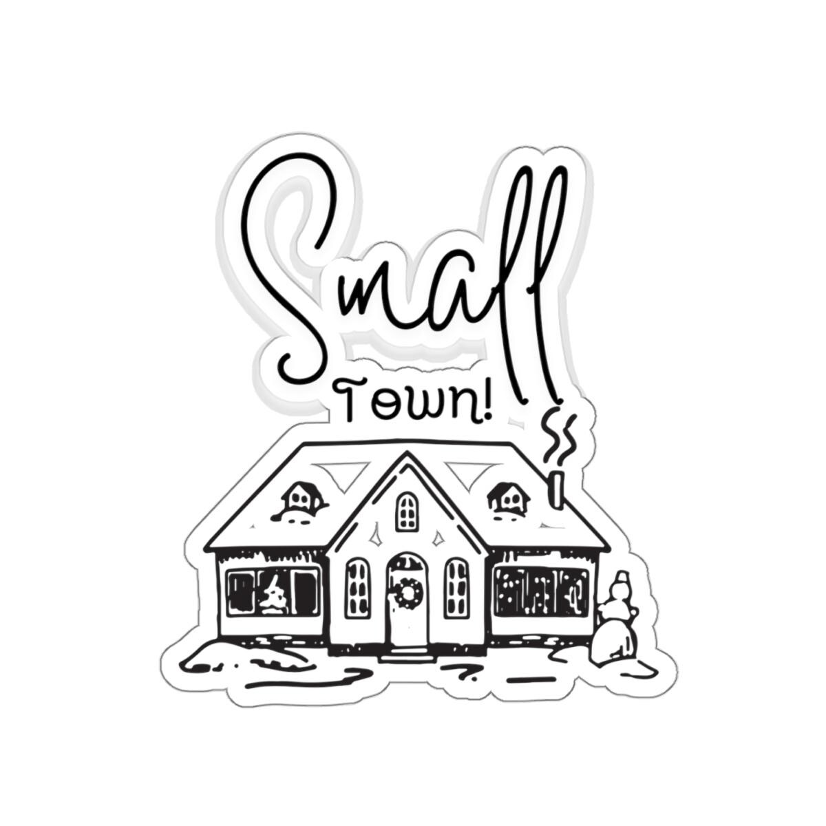 Small Town Trope Vinyl Decal, Cute Decor for Planners, Bookshelves, and ...