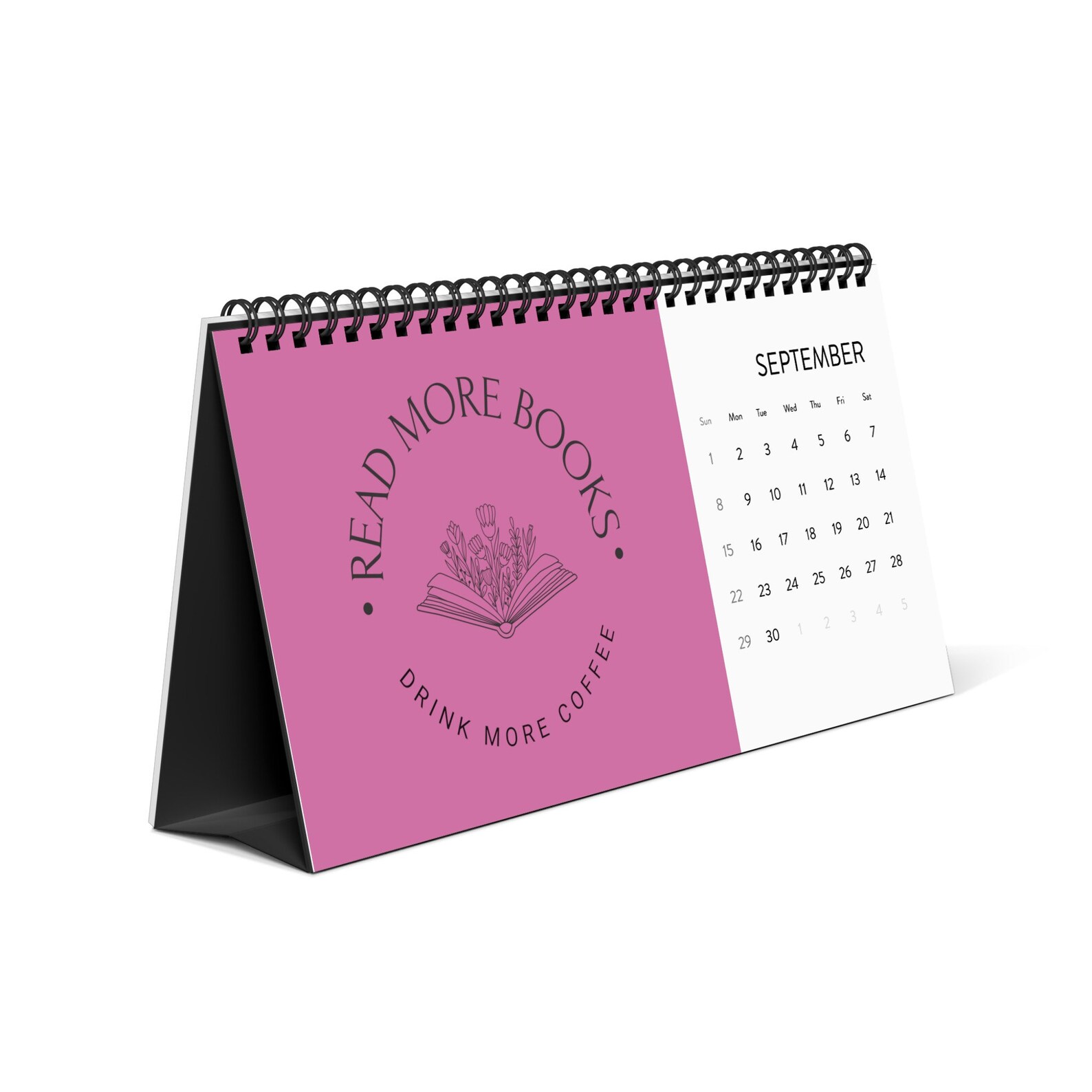 Bookish Desktop Calendar, Cute Girlie Calendar for Readers, Tropes ...