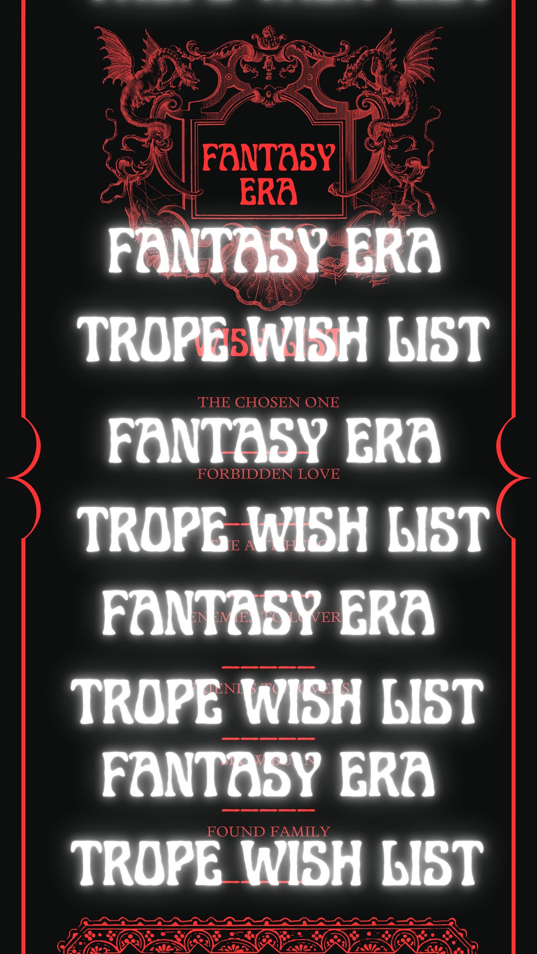 FANTASY ERA, Bookish Trope, Tropes List, Tbr Template, Health by TBR ...