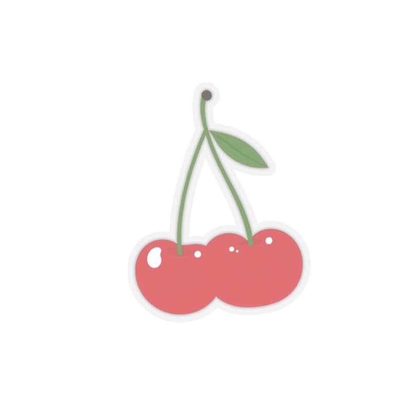 Cherry Decal Sticker, Adorable Bookish Merchandise For, Girlie, Perfect ...