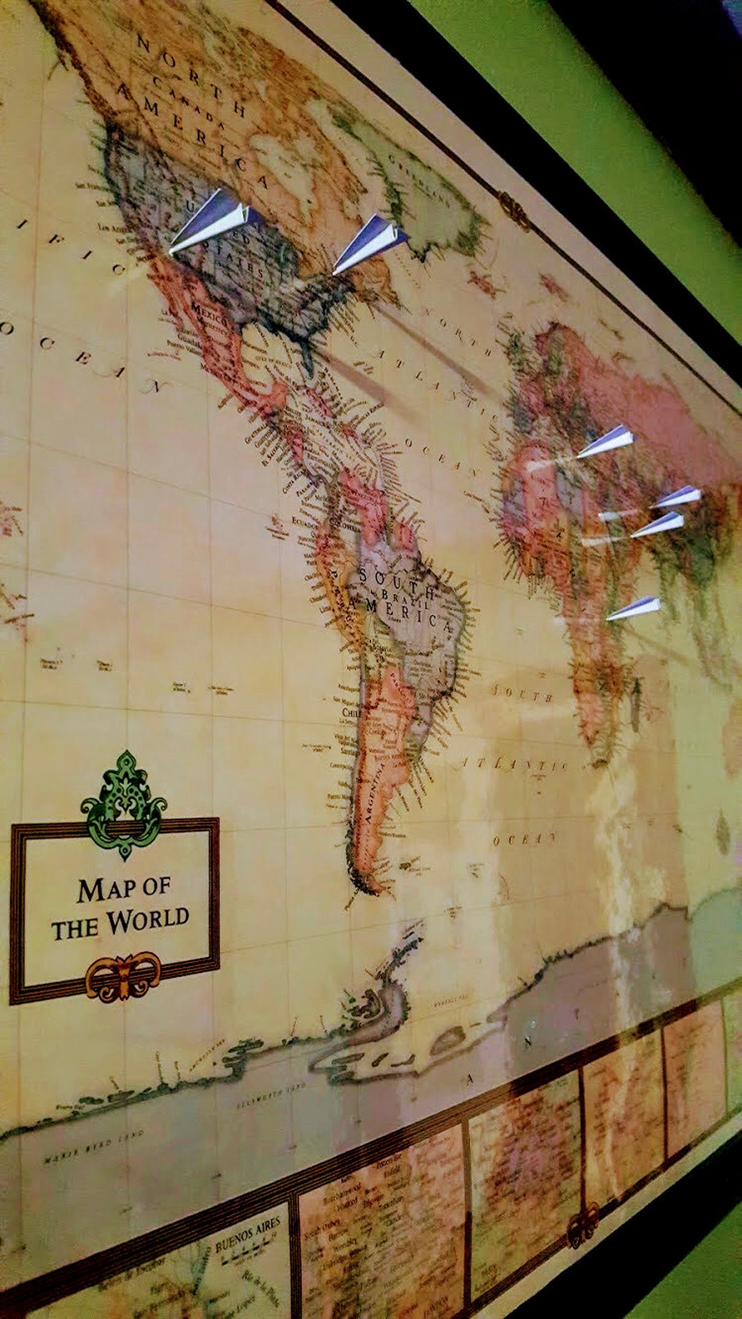 Travel Map Cork Push Pin Map Gift -laminated/framed Made by ...