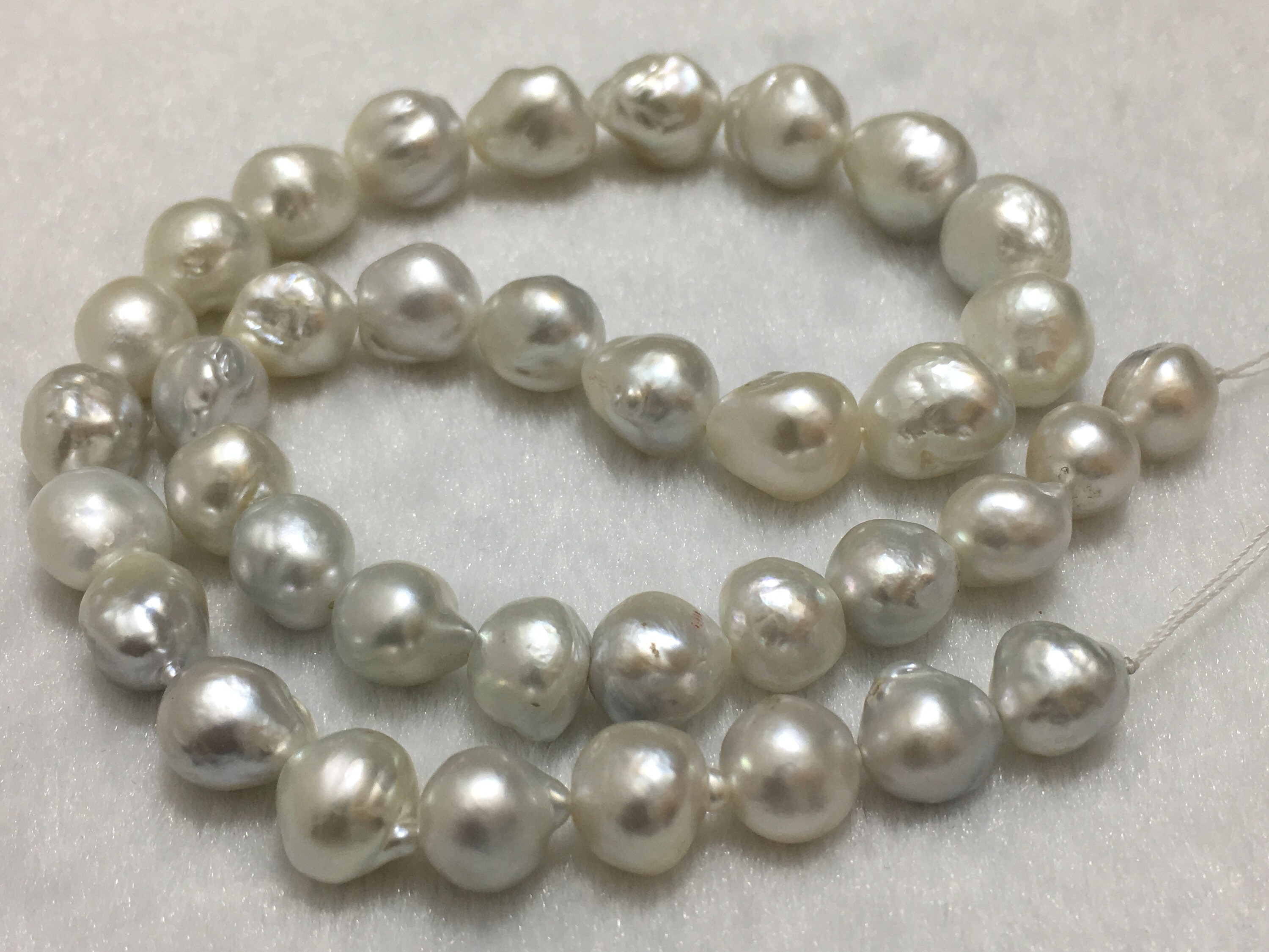 Natural South Sea Pearl Strand Baroque Shape White Color Etsy