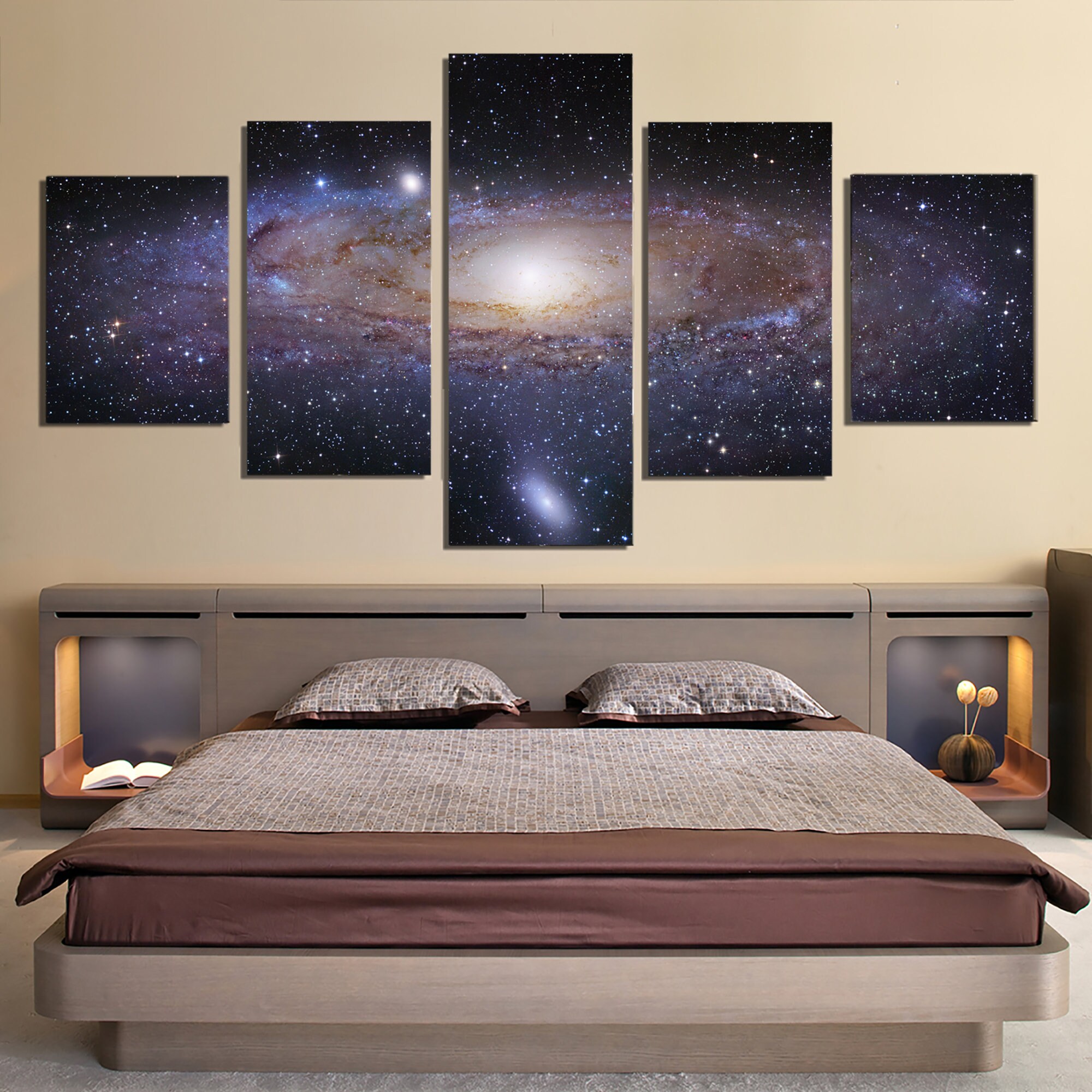Andromeda Galaxy Stars 1 2 3 4 & 5 Piece Space Canvas Wall - Etsy Canada