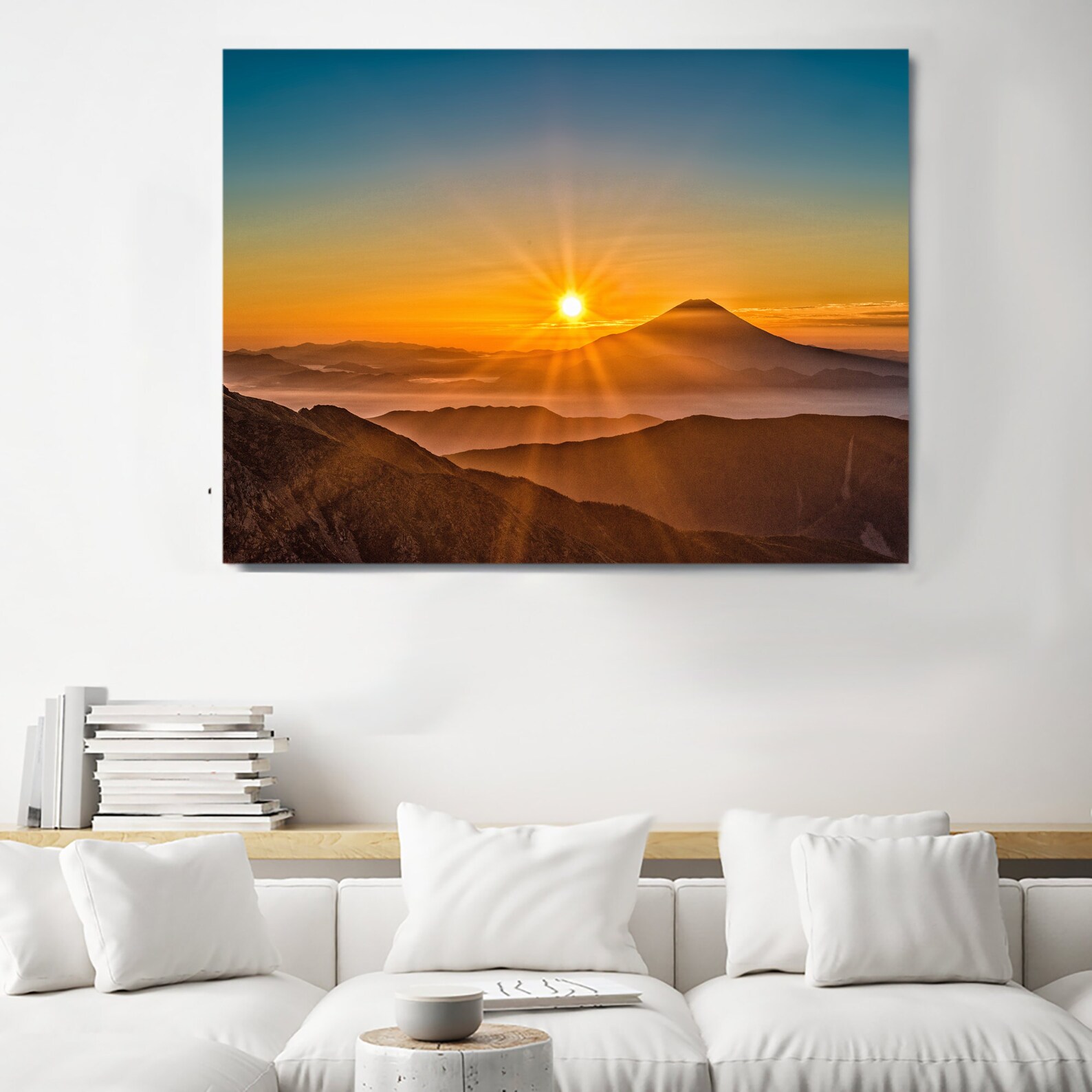 Volcano Sunrise Sunset Canvas Wall Art Photography Images | Etsy