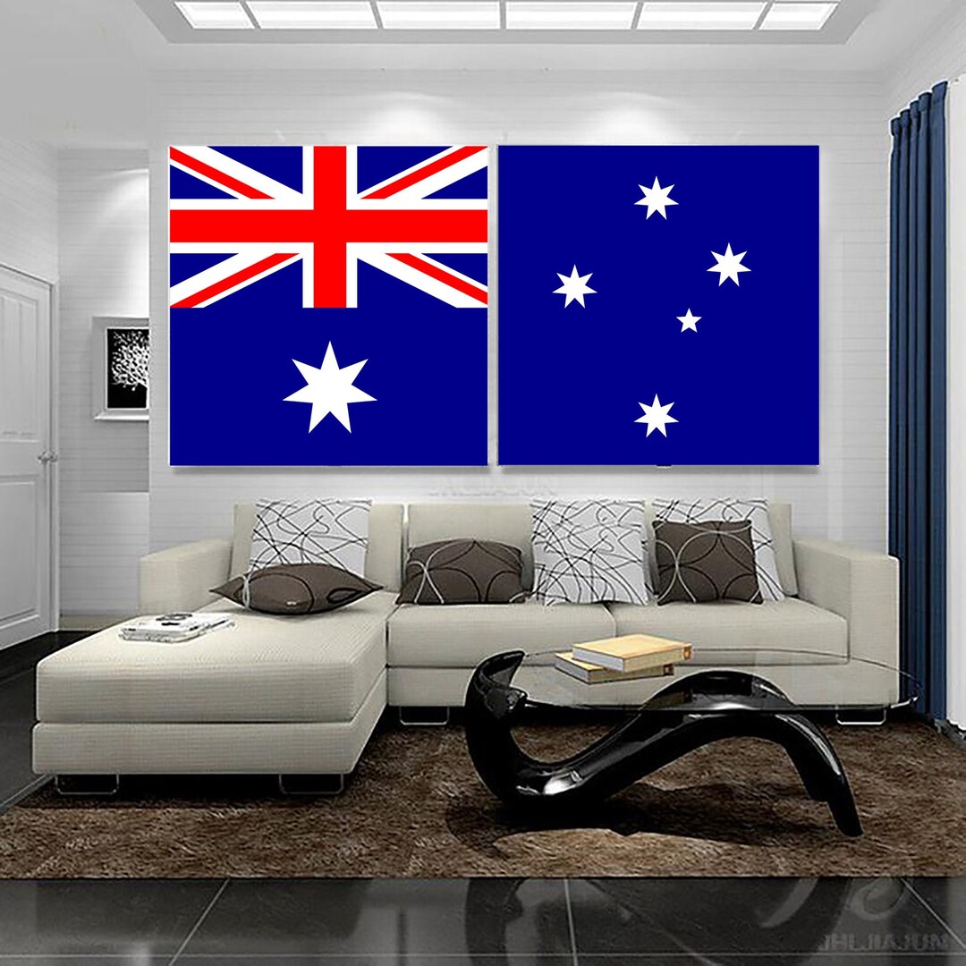 Australian Flag Canvas Art: Multi Panel Aussie Decor - Etsy