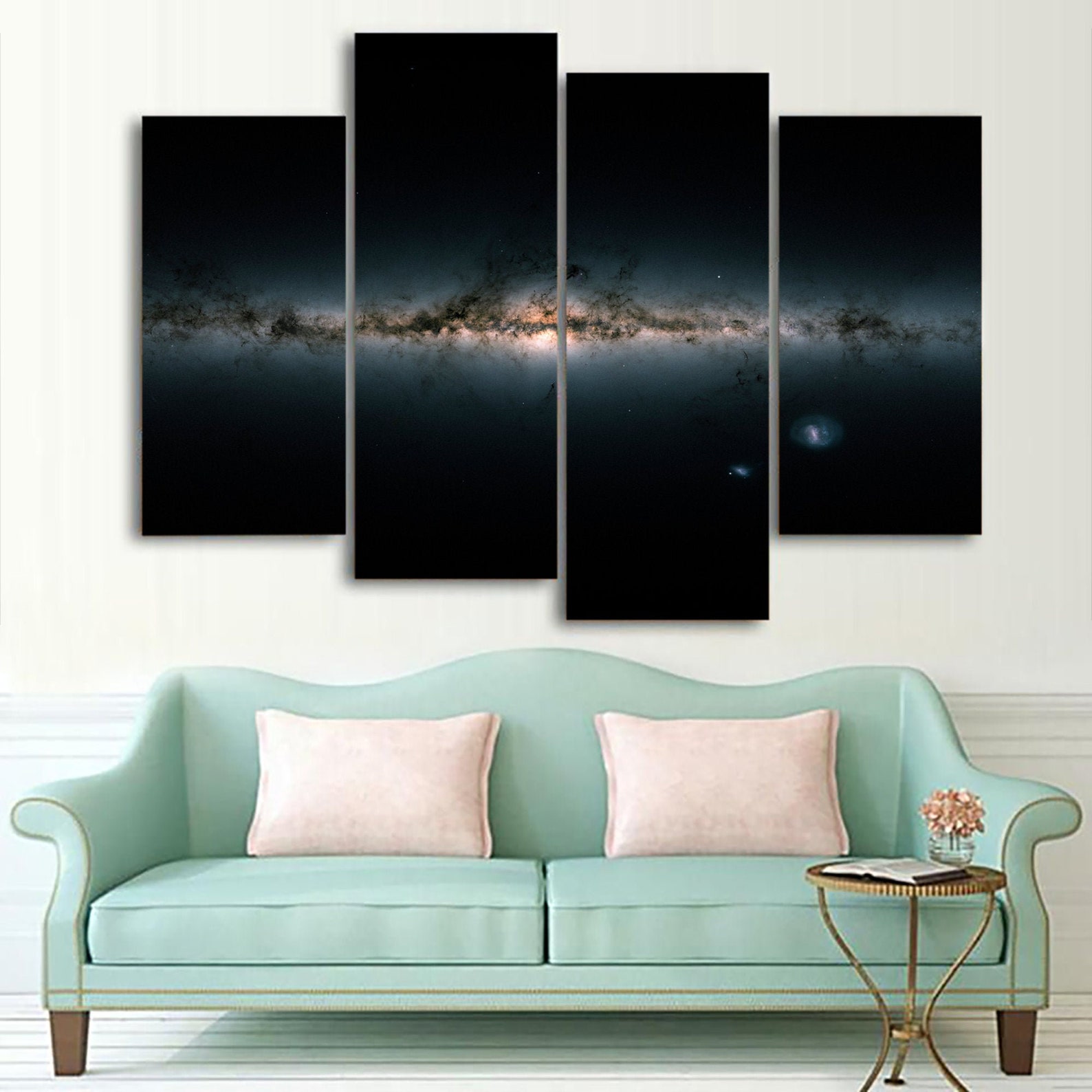 Galaxy Space Universe 4 Piece Canvas Wall Art Images Pictures | Etsy