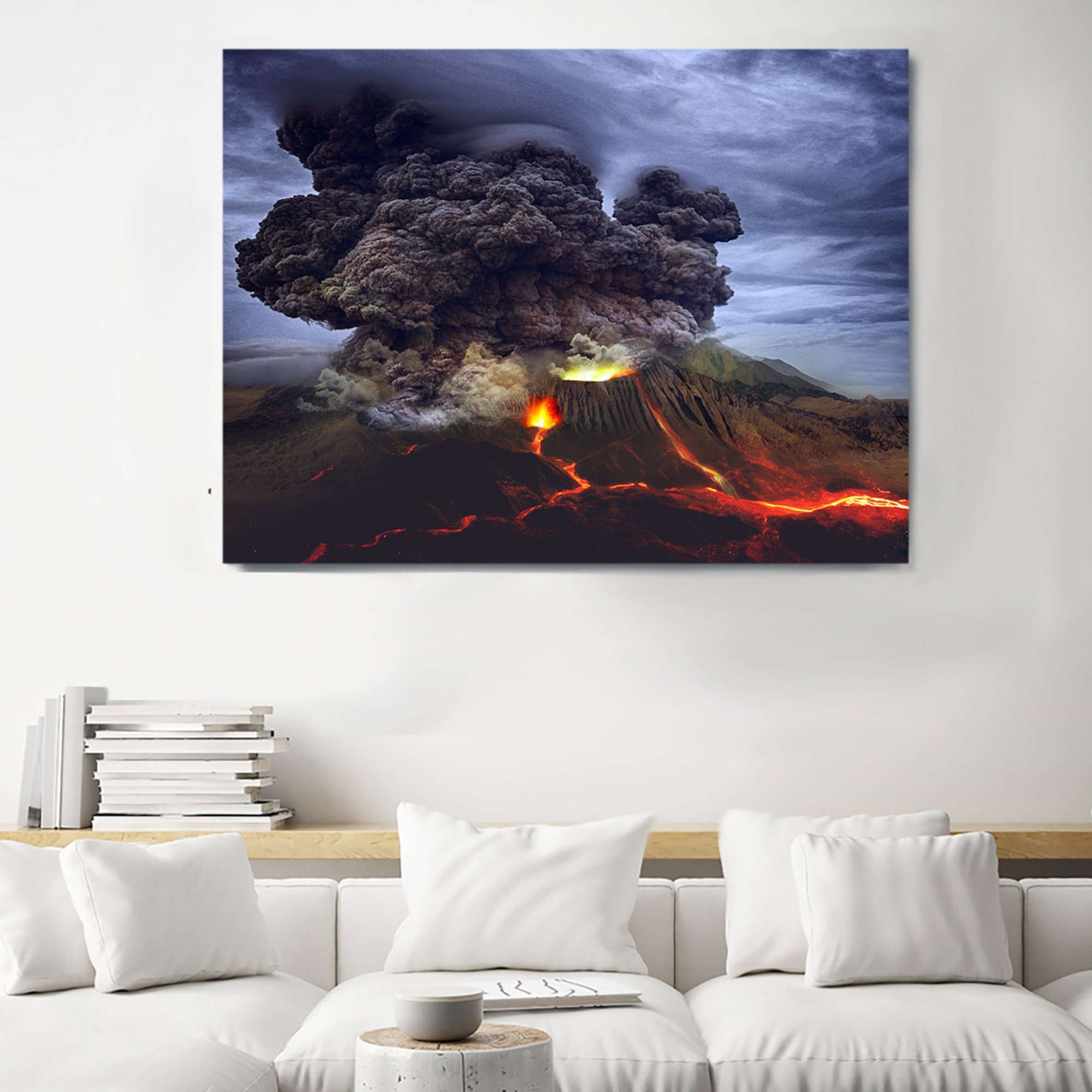 Volcano Eruption Canvas Wall Art Photography Images Pictures - Etsy