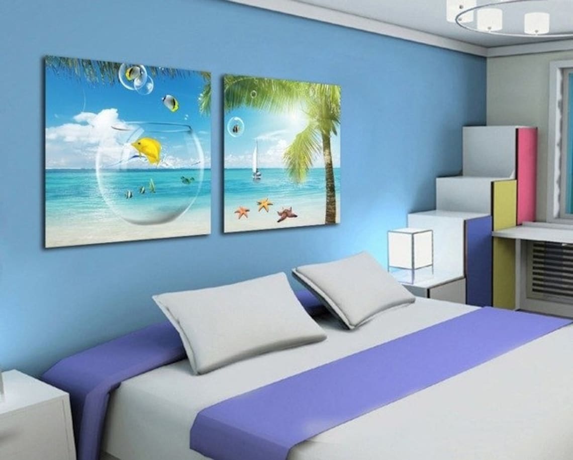 2 Piece Custom Canvas Print Wall Art Personalized Canvas | Etsy