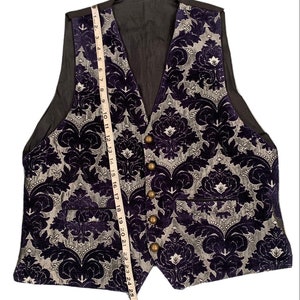 Steampunk Gothic Regal Brocade Waistcoat and Black Cotton - Etsy