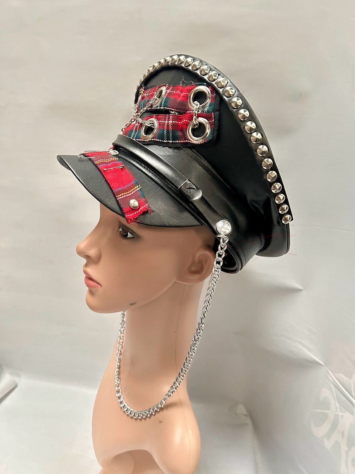 Black Captain Hat Steampunk / Gothic / Punk Burningman Festival Hat SDL ...