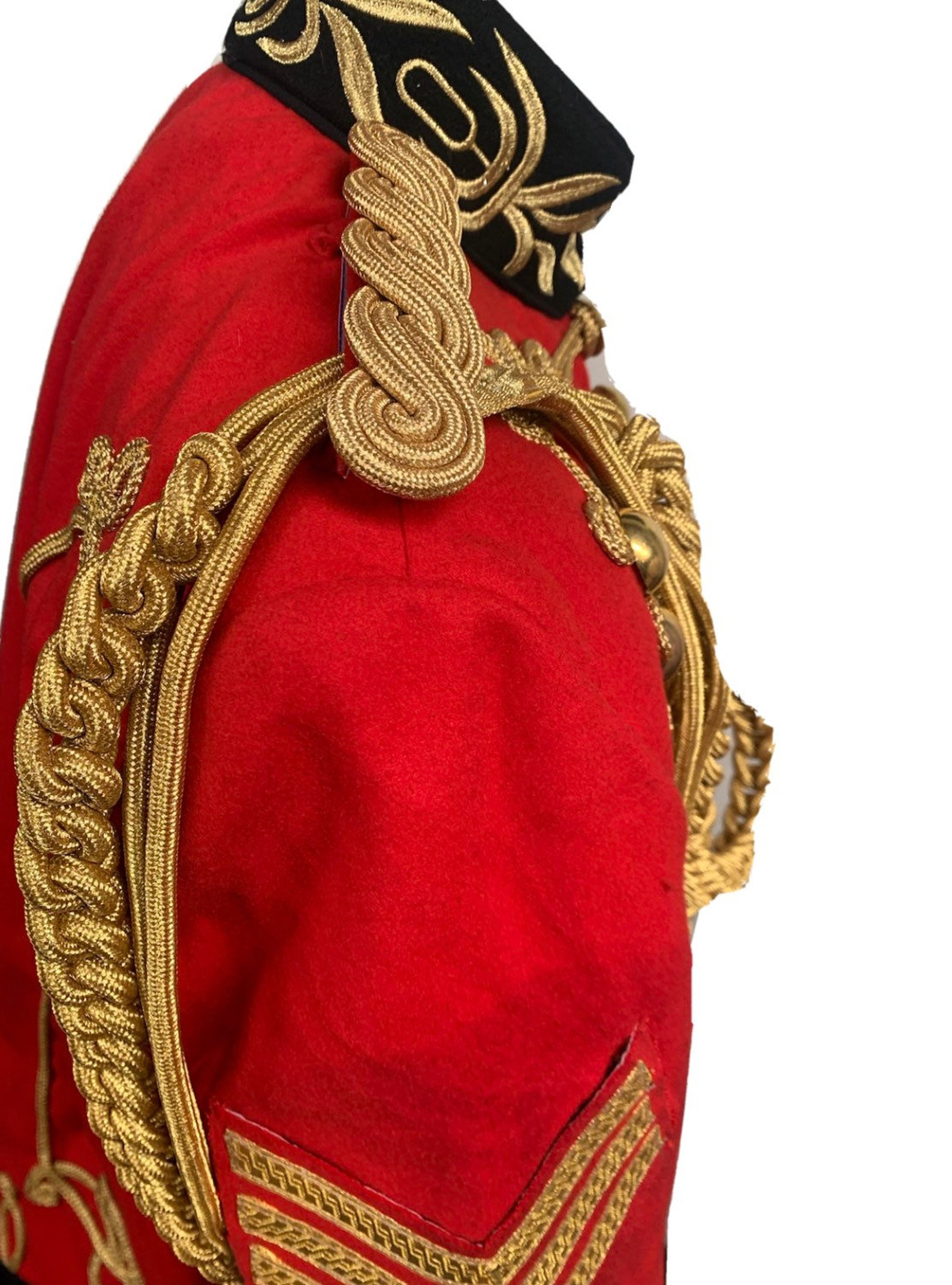 Mens Military Red Gold Braid Officers Jacket Steampunk - Etsy UK