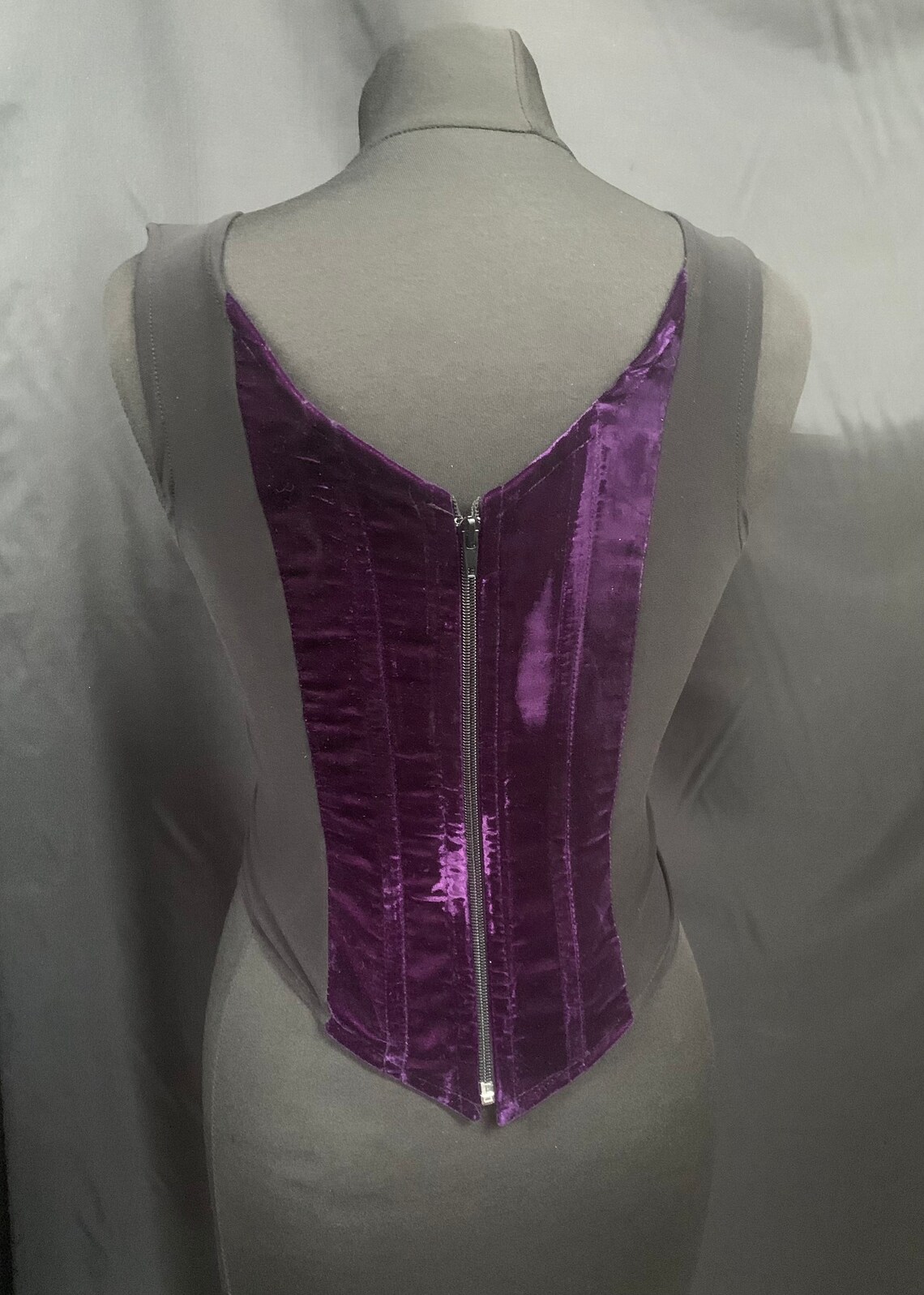 Corset Steampunk Gothic Purple Velvet Medieval Period Costume Raven ...