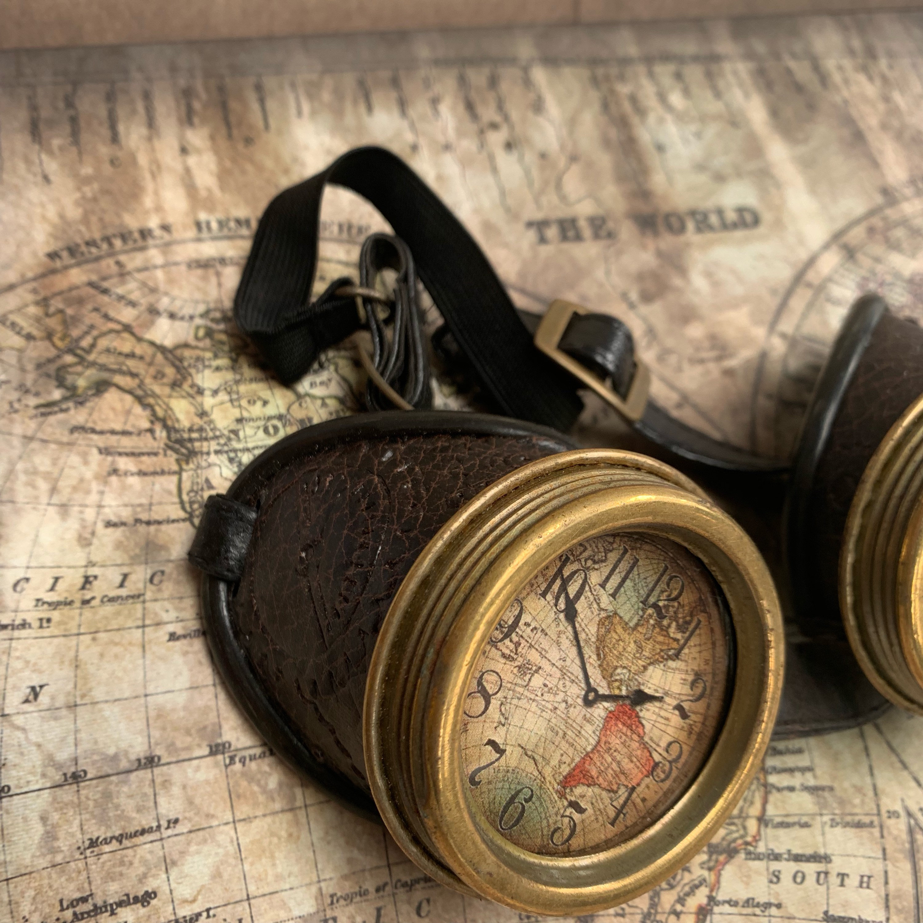 Raven SDL Steampunk Rustic Metal Flying Explorer Goggles With - Etsy