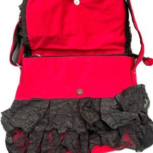 Bag Shoulder Bag Gothic Bag Steampunk Shoulder Bag With Black Rose ...